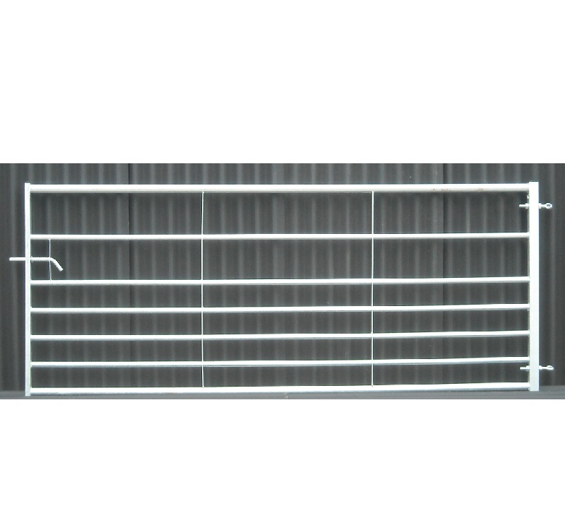 Galvanised 7 Rail Tubular Steel Gate - Hartwells Fencing