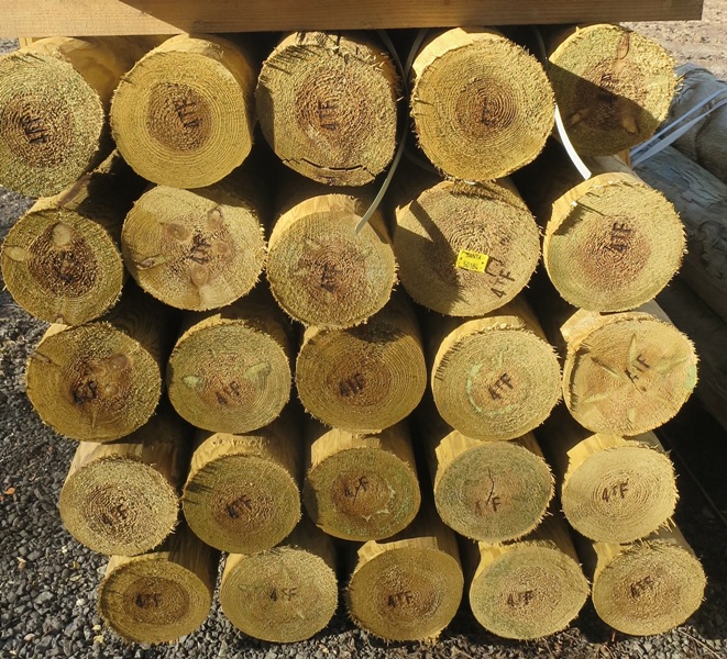 175/200mm Peeled & Treated Softwood Strainer - Hartwells Fencing