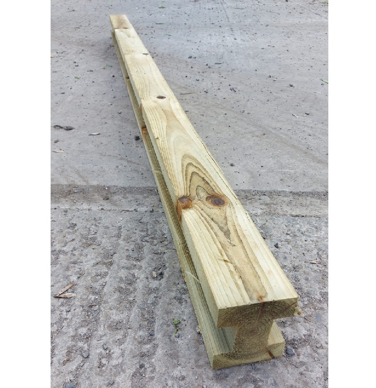 100mm x 125mm Slotted Treated Softwood Post - Hartwells Fencing